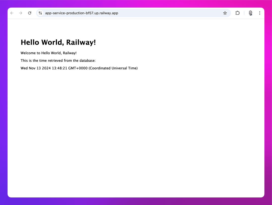 Deploy an Express App | Railway Docs