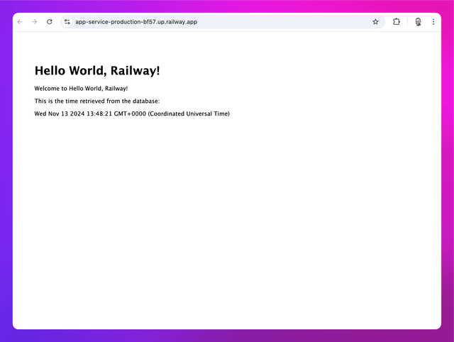 Deploy an Express App | Railway Docs