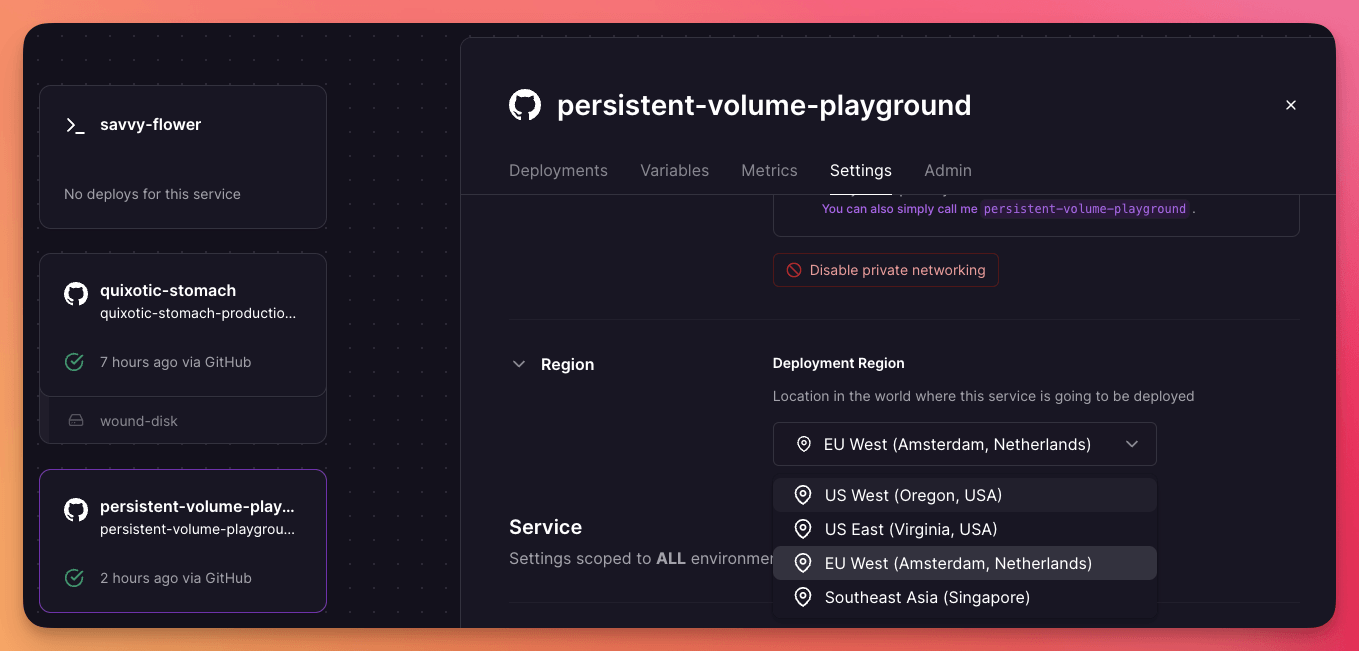 Regions | Railway Docs