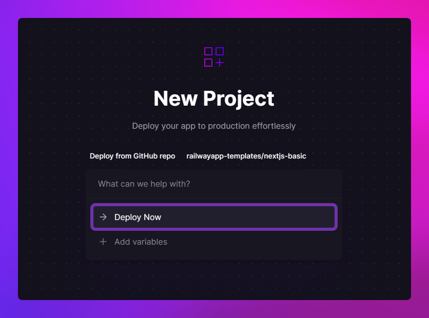 Quick Start Tutorial Railway Docs