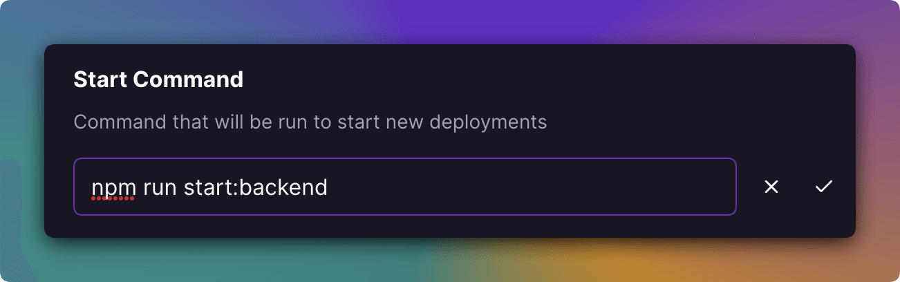 Set a Start Command | Railway Docs