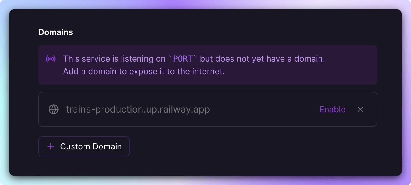 Public Networking | Railway Docs