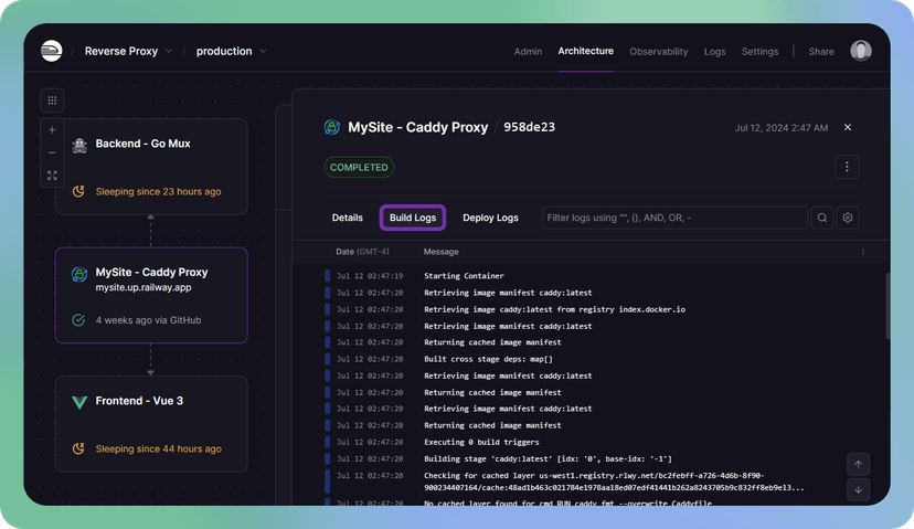 Viewing Logs | Railway Docs