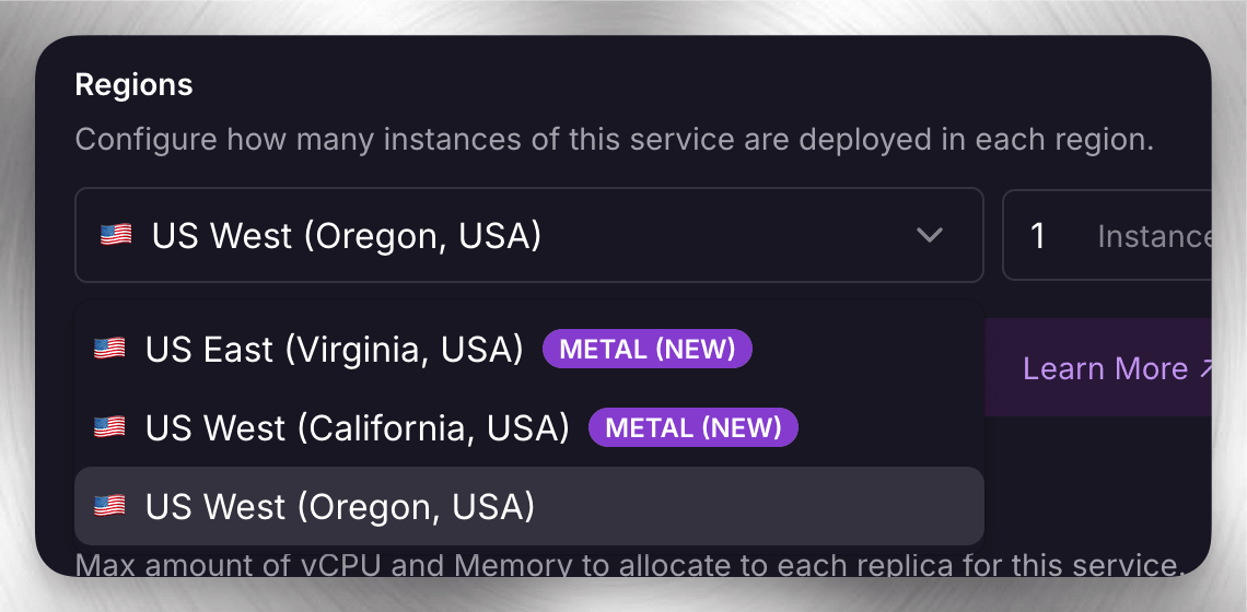 Railway Metal | Railway Docs